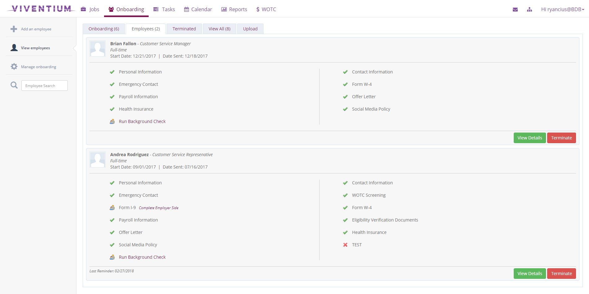 Viventium Talent Acquisition Software: Onboarding New Employees